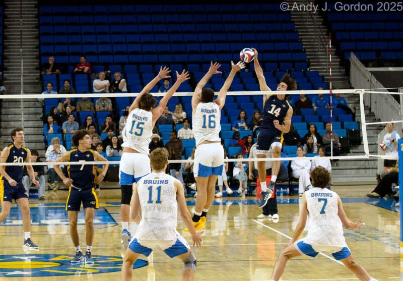 Andon Kiriakou hitting for UCI vs the UCLA block by Christopher Hersh ...